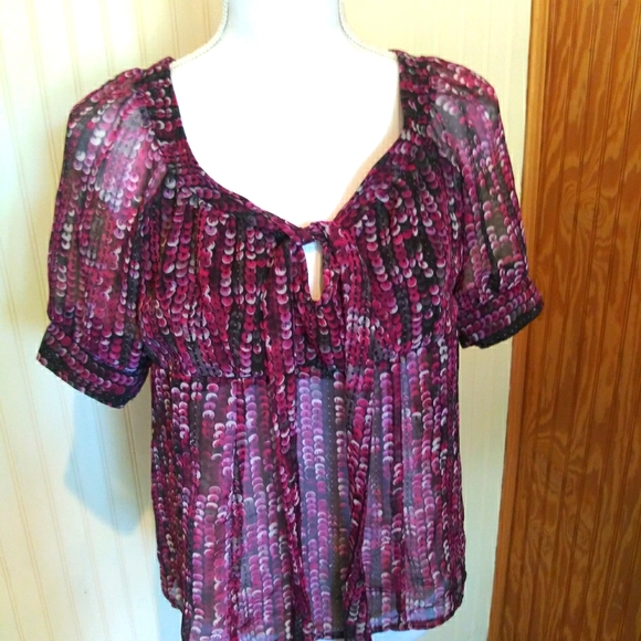 Ava & Grace | Tops | Ava Grace Petite Sheer Short Sleeve Shirt | Poshmark